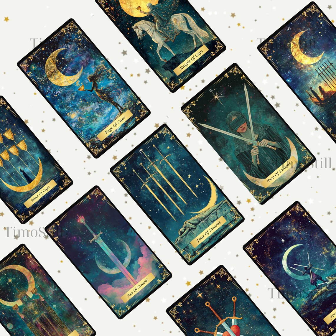 Cosmic Tarot Deck Tarot Deck With Guidebook 78 Custom Tarot Cards ...