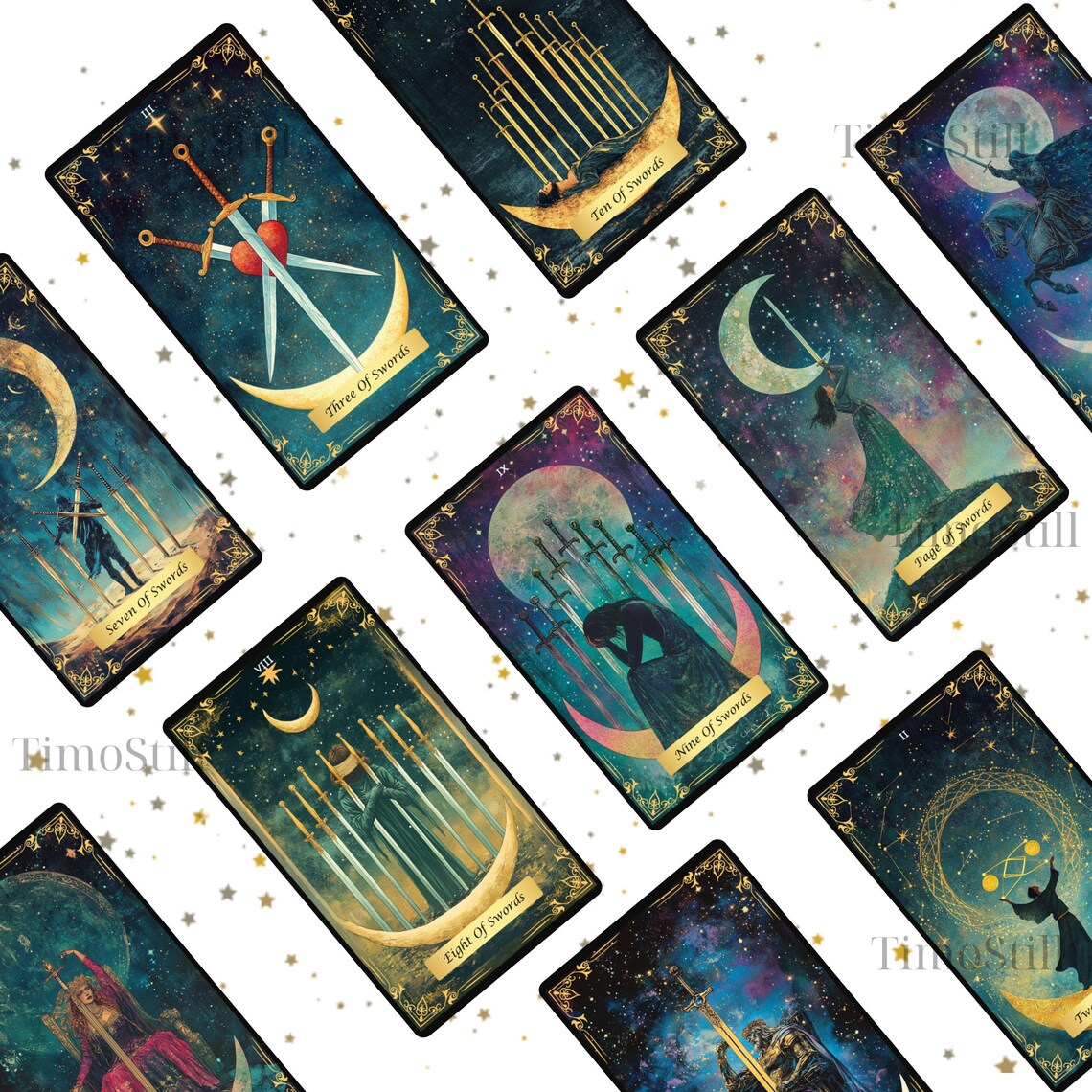Cosmic Tarot Deck Tarot Deck With Guidebook 78 Custom Tarot Cards ...