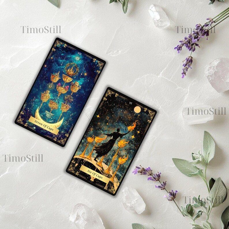 Cosmic Tarot Deck Tarot Deck With Guidebook 78 Custom Tarot Cards ...