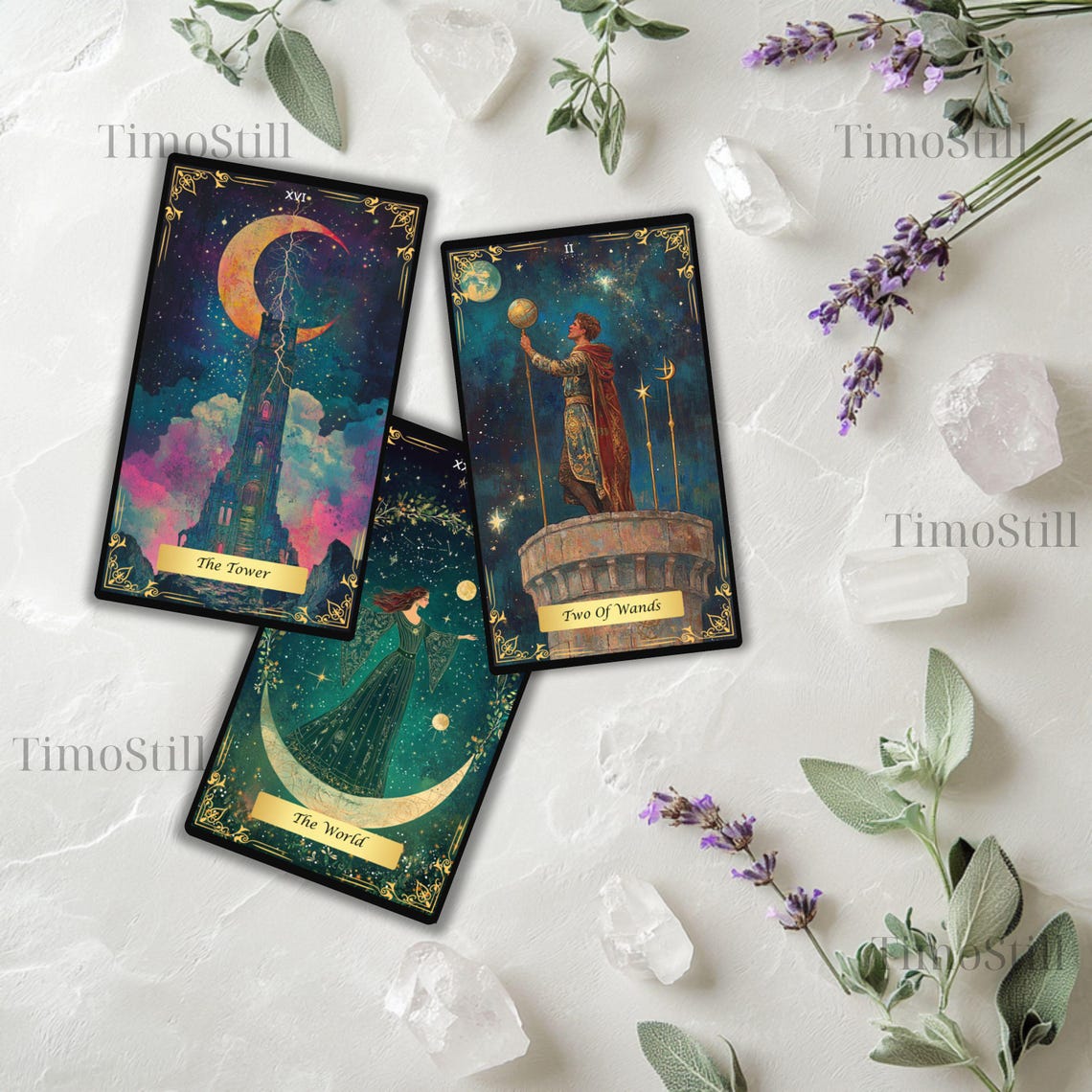 Cosmic Tarot Deck Tarot Deck With Guidebook 78 Custom Tarot Cards ...
