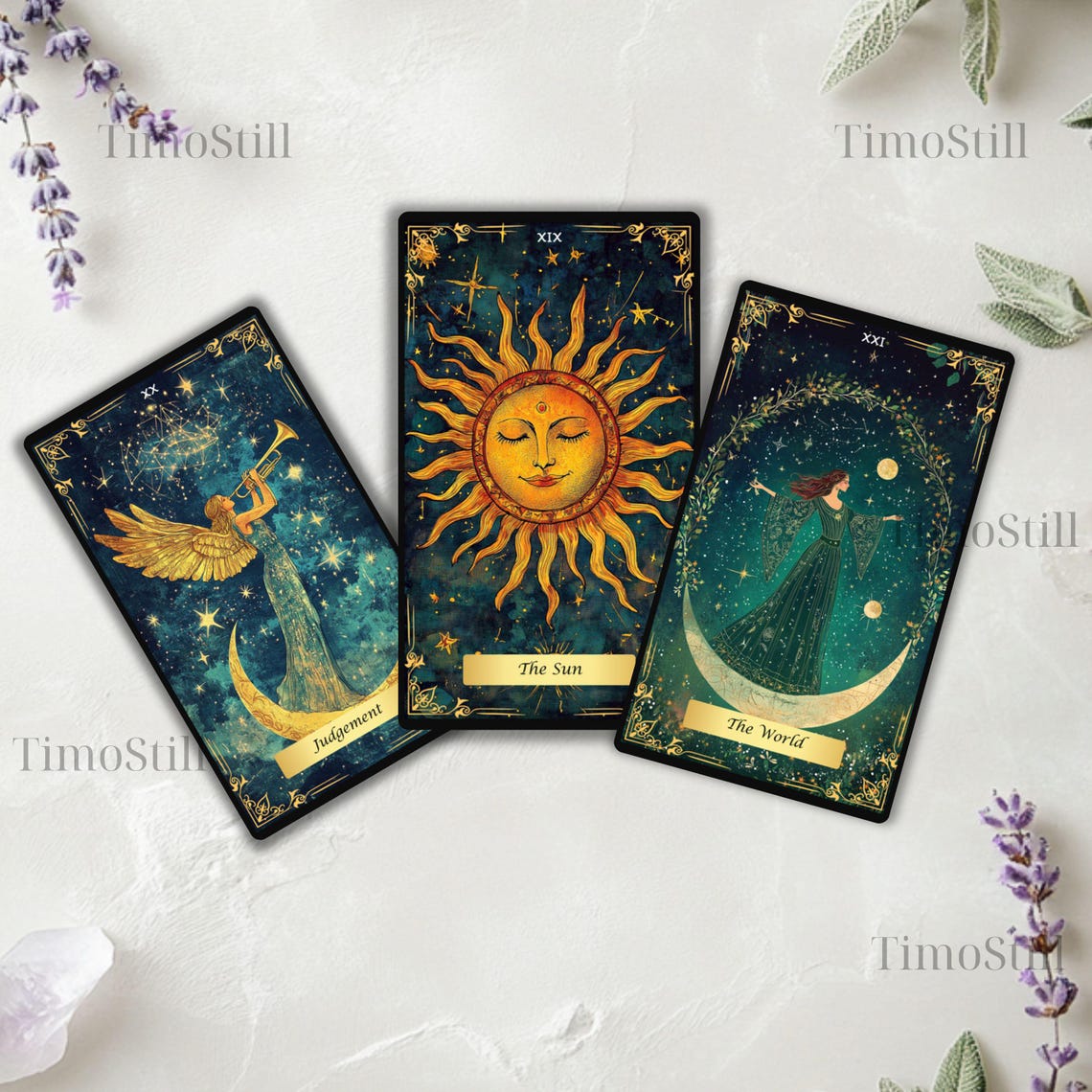 Cosmic Tarot Deck Tarot Deck With Guidebook 78 Custom Tarot Cards ...