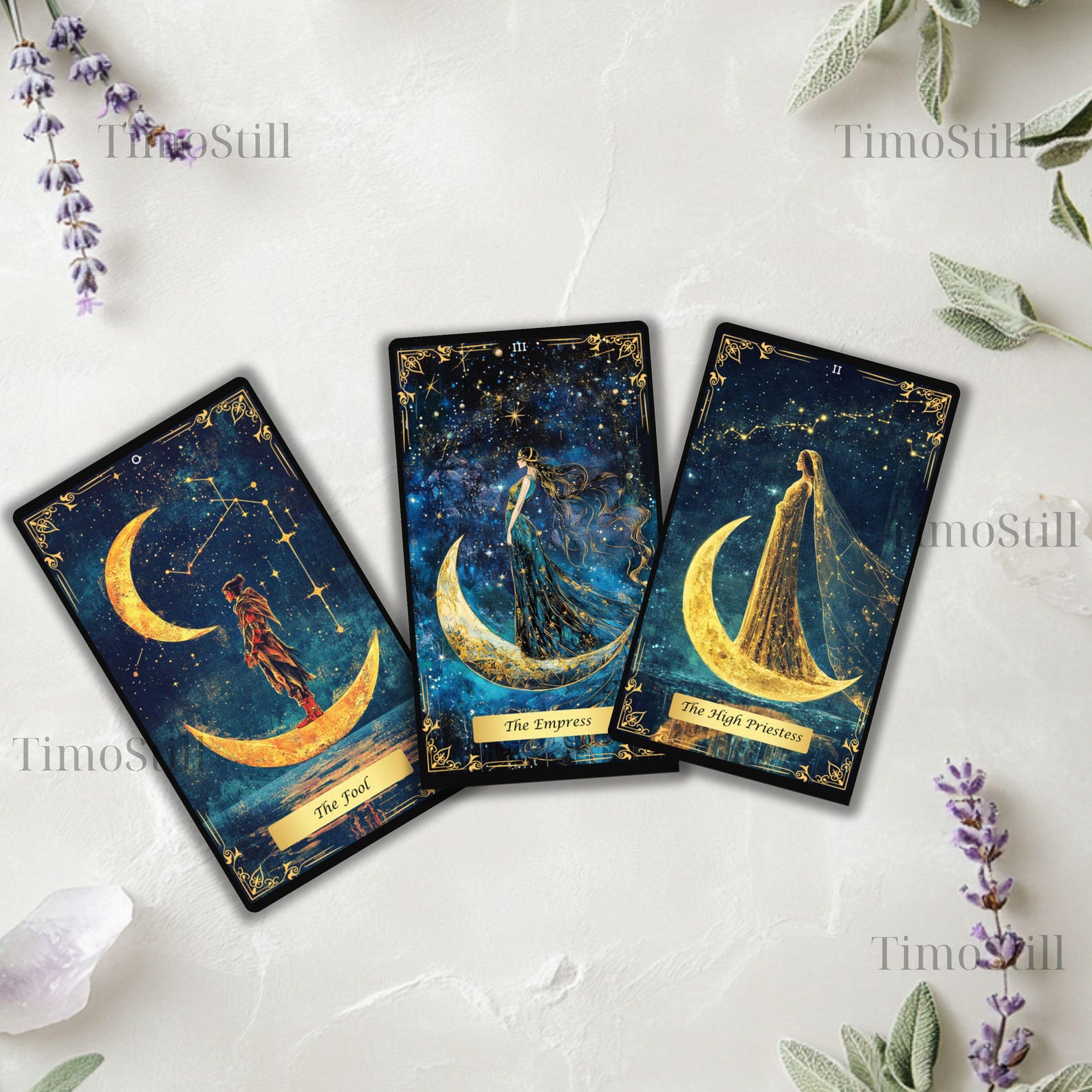 Cosmic Tarot Deck Tarot Deck With Guidebook 78 Custom Tarot Cards ...
