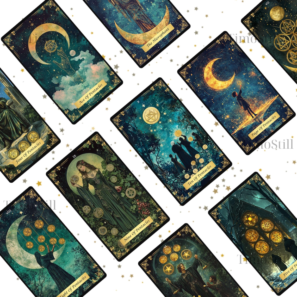 Cosmic Tarot Deck Tarot Deck With Guidebook 78 Custom Tarot Cards ...