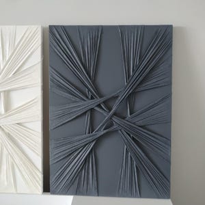 Textured Plaster Wall Art Set: 3D Abstract Canvas Painting - Etsy
