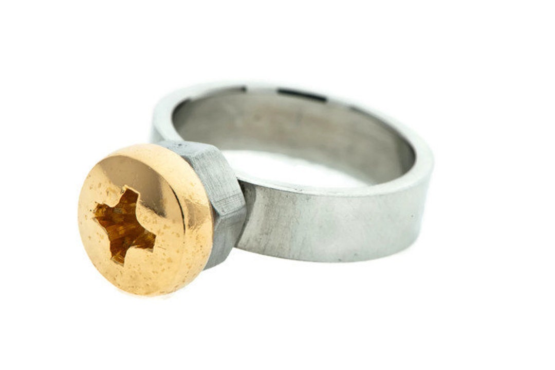 Screw Diamonds-alternative Engagement Ring-steampunk Engagement Ring ...