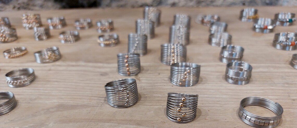 Spine Ring-3-spring Ring Stainless Steel Ring Flexible Ring - Etsy