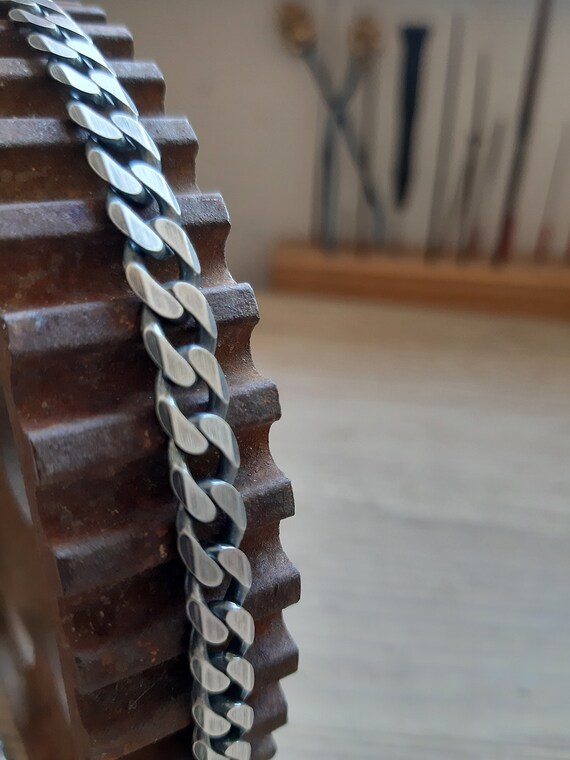 Curb Chain-panzer-6.5w-mens Silver Chain-cool-basic Silver | Etsy