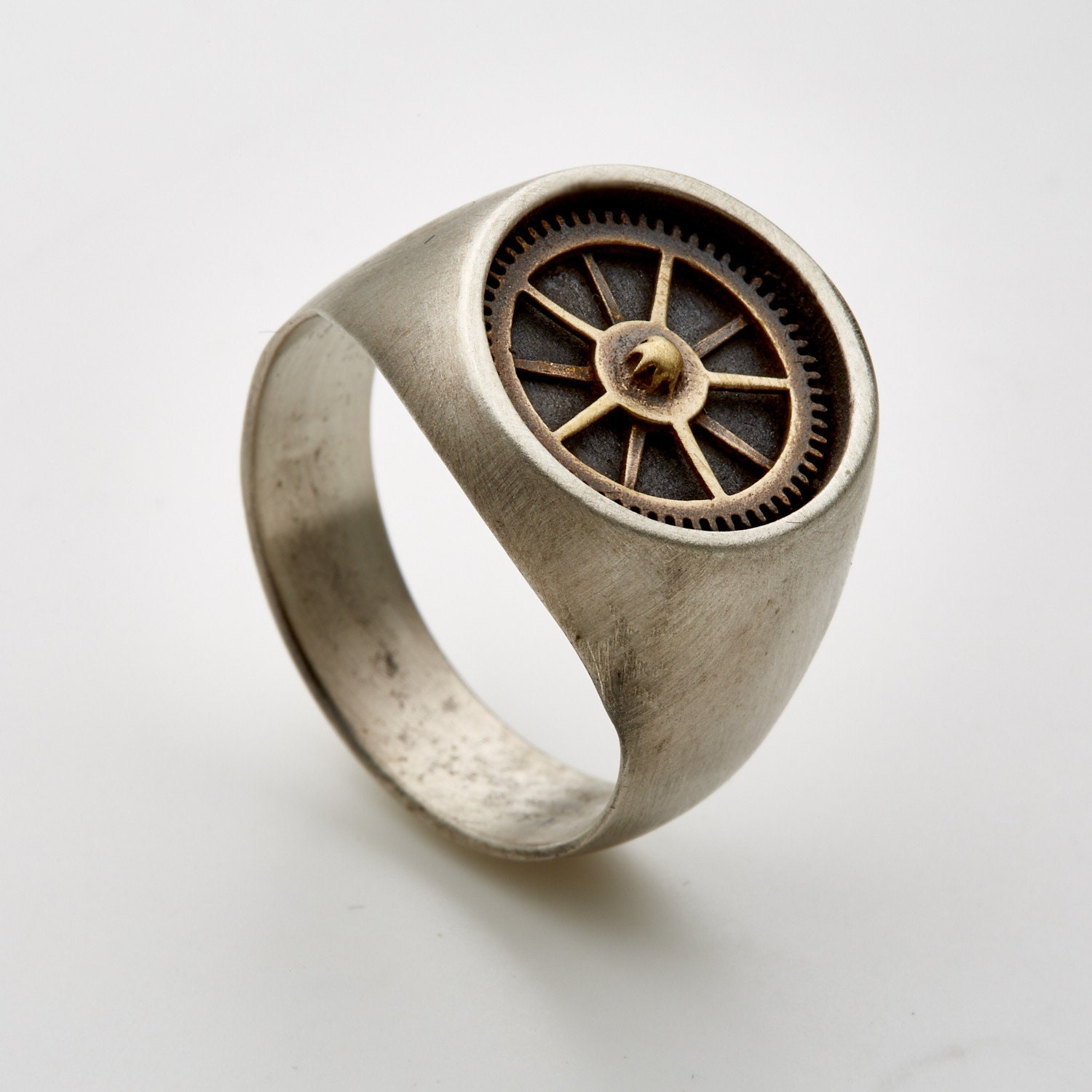 Time Traveler-steampunk Silver Ring | Etsy