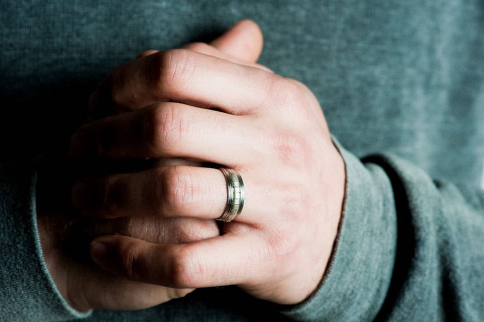 Slinky Ring-silver Stripe-spring Ring-spinning Ring-kinetic - Etsy