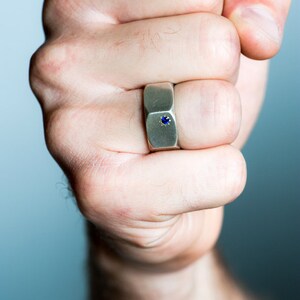 Hexagon Star Stone-nut Ring-geometric Ring-silver Nut-square Ring ...