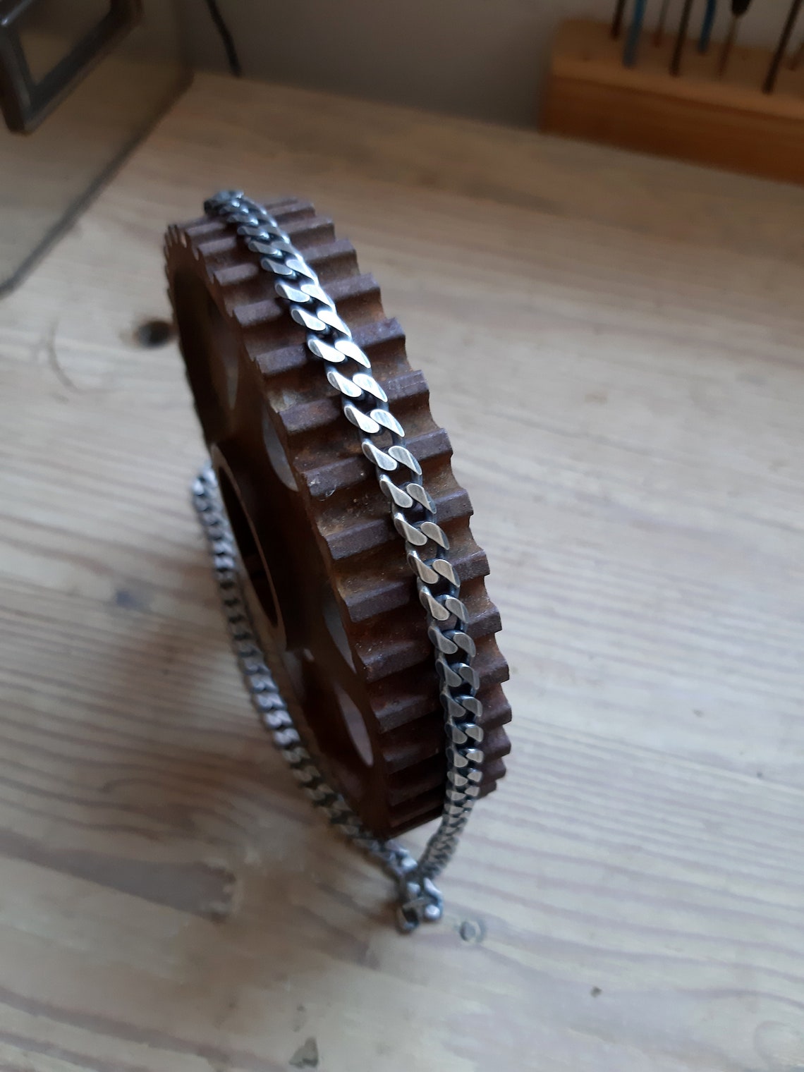 Curb Chain-panzer-6.5w-mens Silver Chain-cool-basic Silver | Etsy