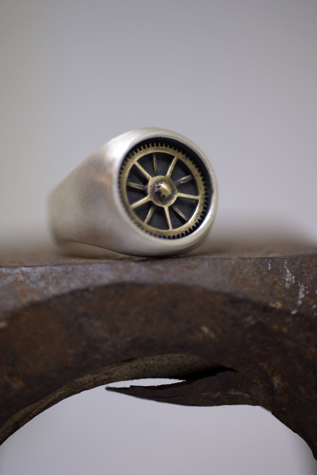Time Traveler-steampunk Silver Ring - Etsy