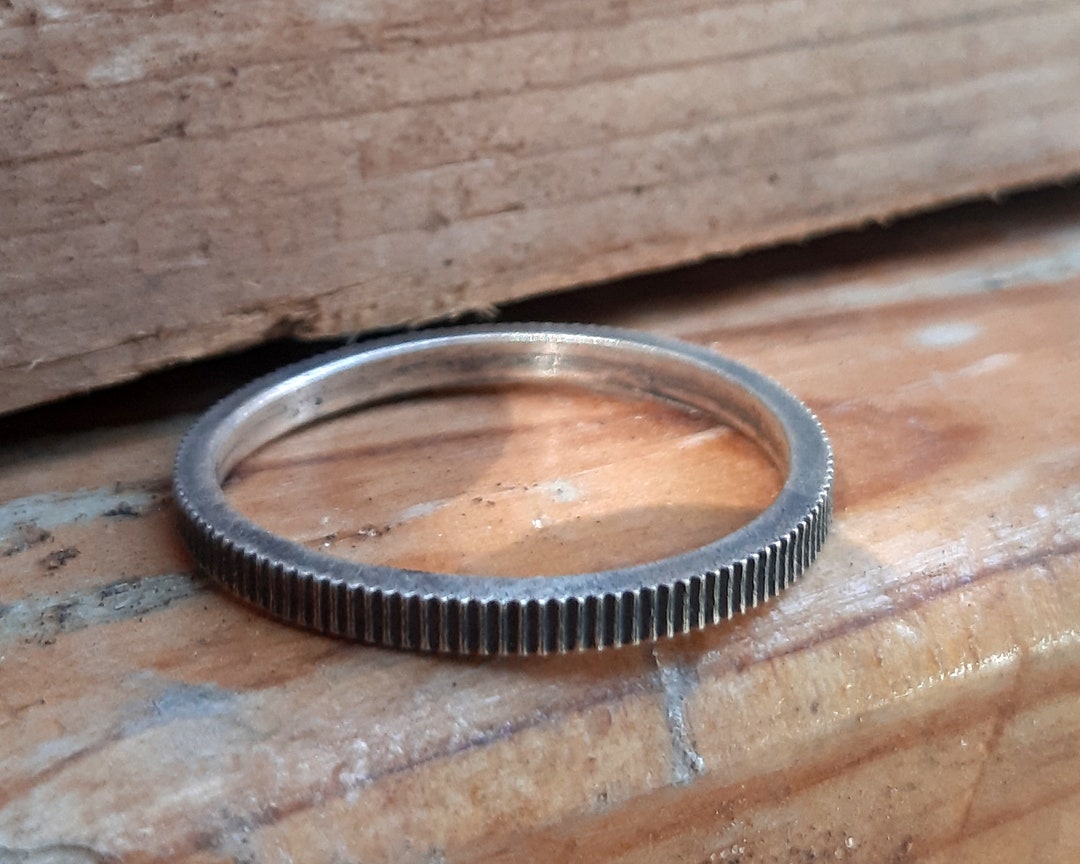 Eser-silver Coin Cog Ring Custom Handmade Urban Style Jewelry-10-mj - Etsy