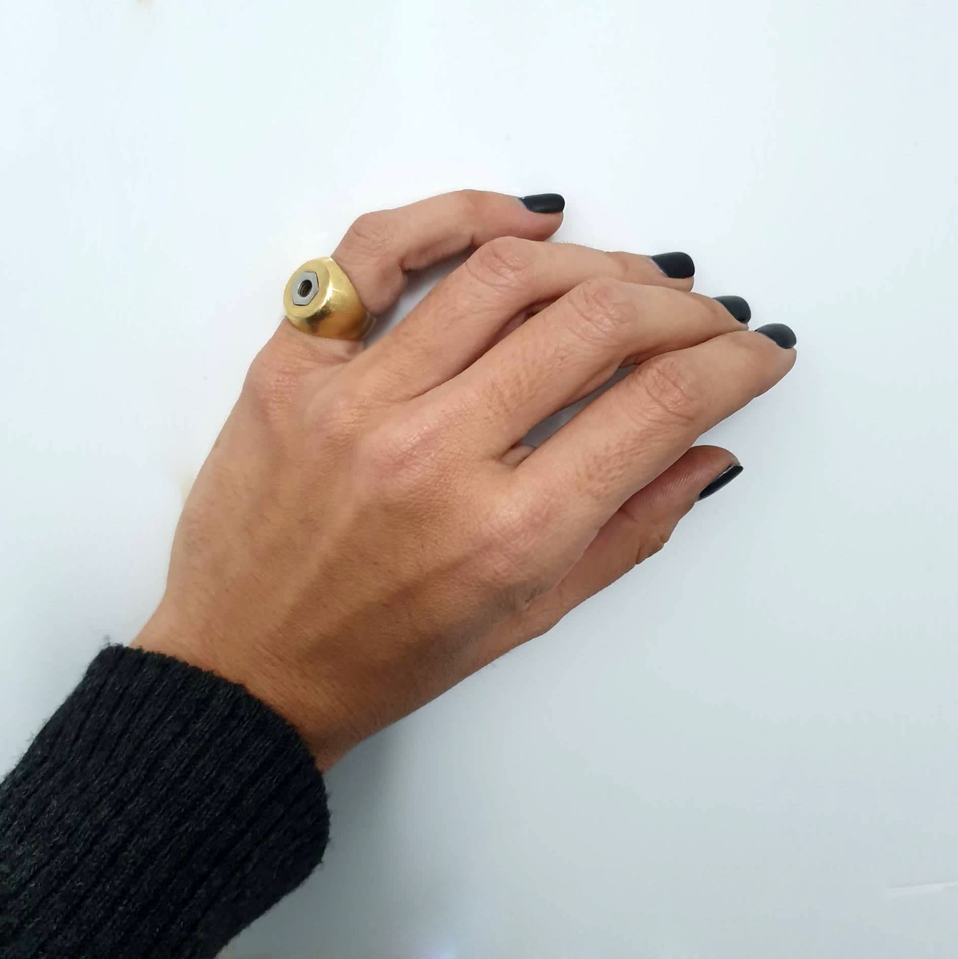 Nut Signet Ring-steampunk-mechanic Ring-steam Punk Engagement - Etsy Israel