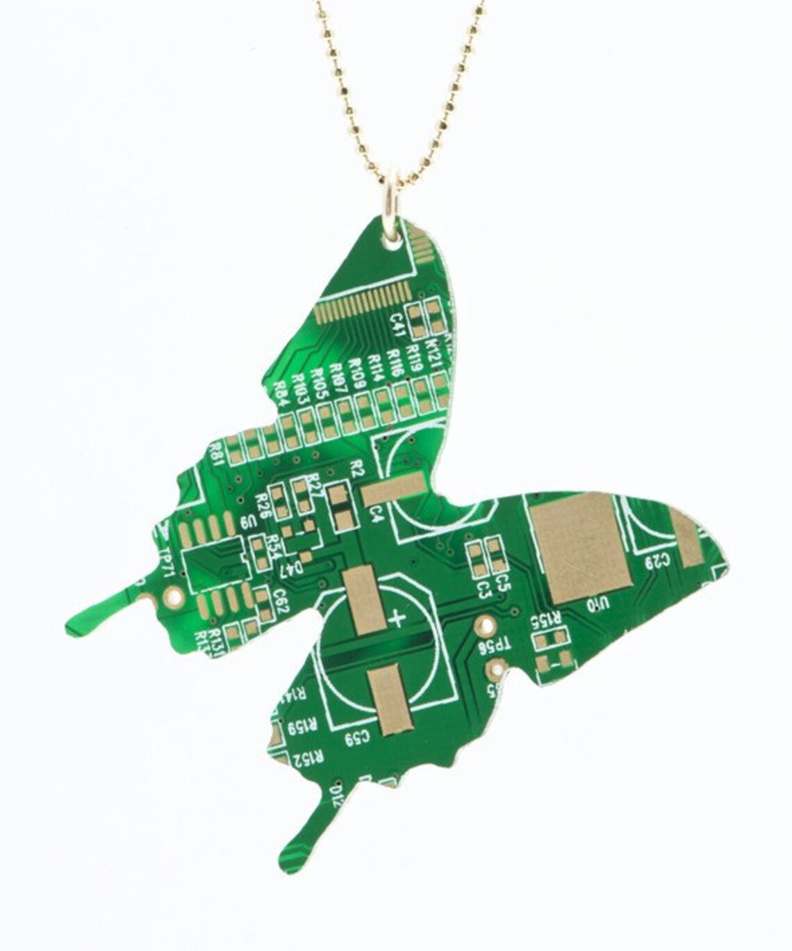 Computer Butterfly Necklace-geek Butterfly Necklace-pcb-for - Etsy