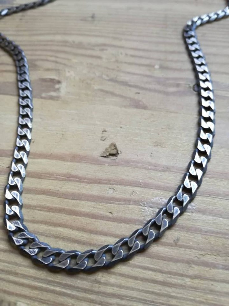 Curb Chain-panzer-5.5w-mens Silver Chain-cool-basic Silver - Etsy