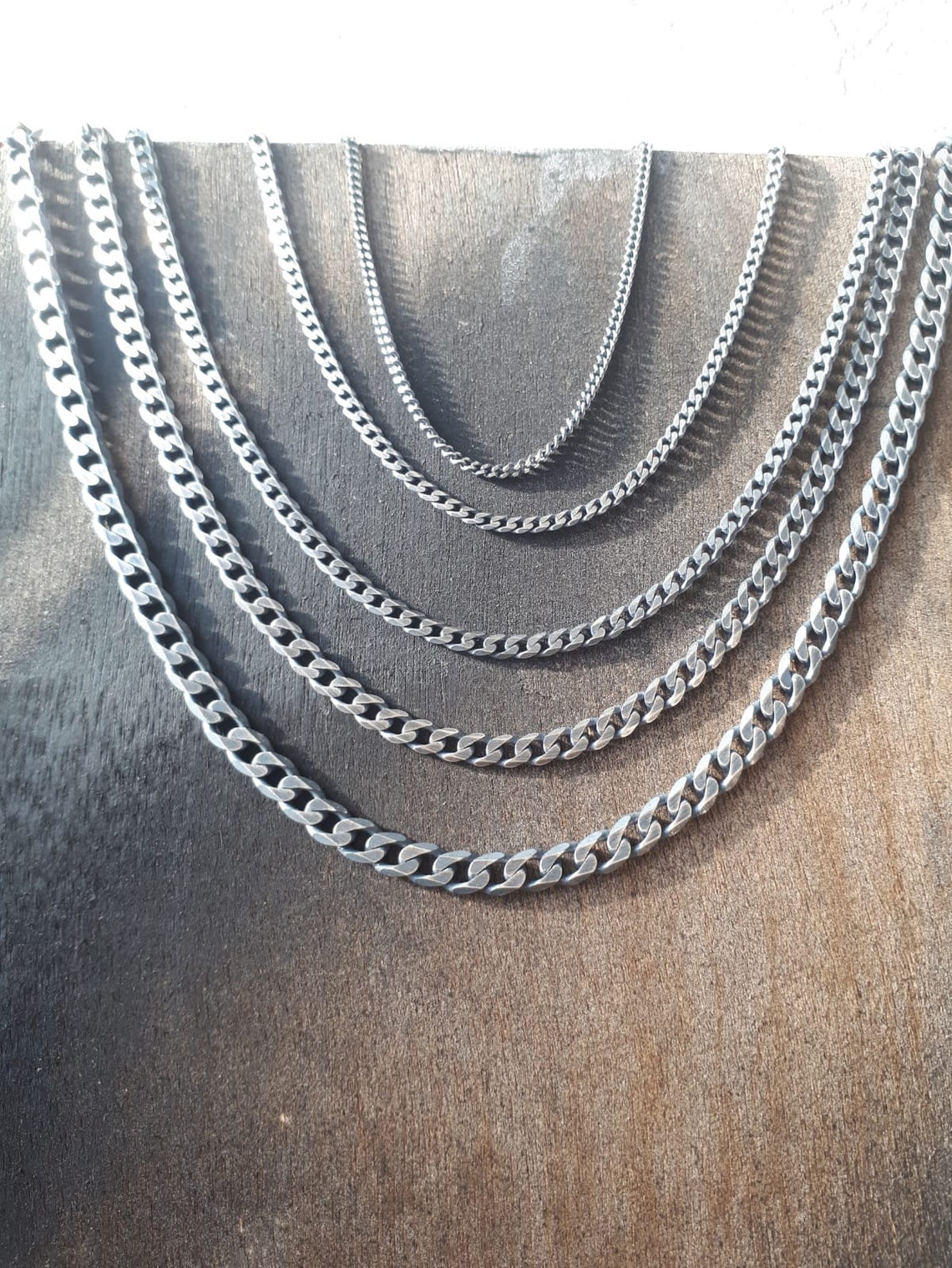 Panzer-curb Chain-mens Silver Chain-cool-simple Silver Chain-3.5w-mens ...