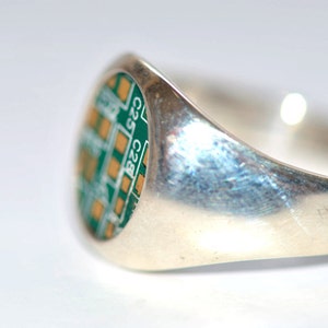 Computer Ring-geek Ring-geek Engagement Ring-mens Signet Ring-steam ...