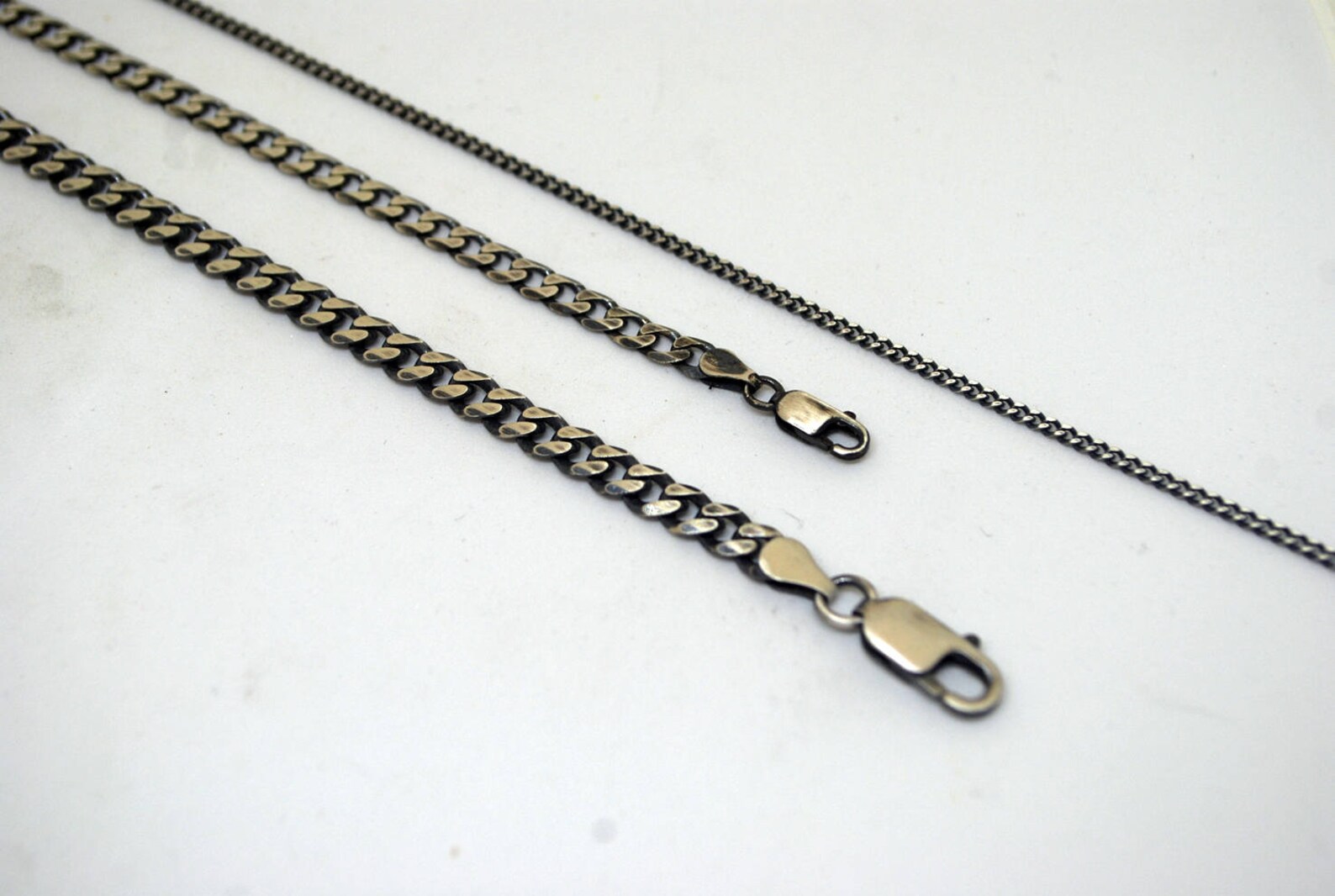 Panzer-curb Chain-mens Silver Chain-cool-simple Silver Chain-3.5w-mens ...