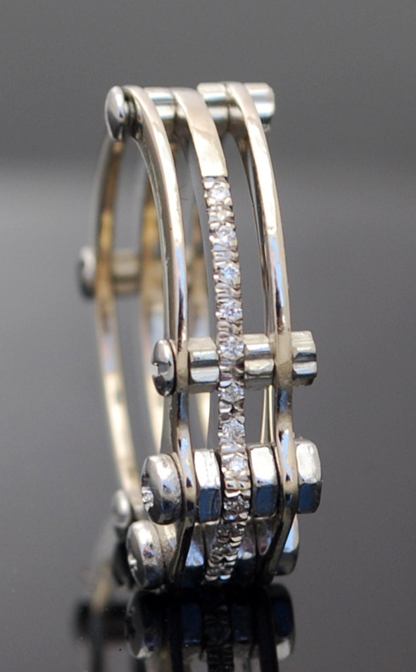 V3 Diamonds-connected Engagement Ring-steampunk Engagement Ring-cool ...