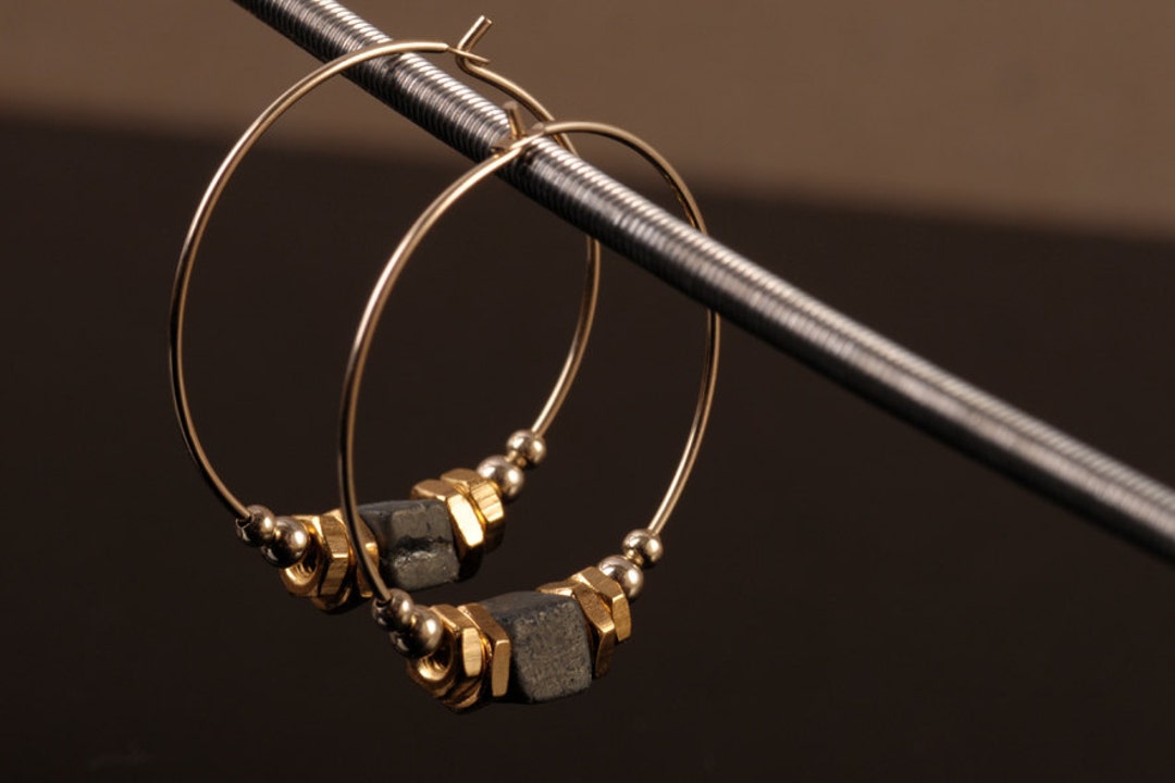 Pyriet oorbellen-Gypsy Earring-Sierlijke Gouden Hoepels-Gouden Hoepel ...