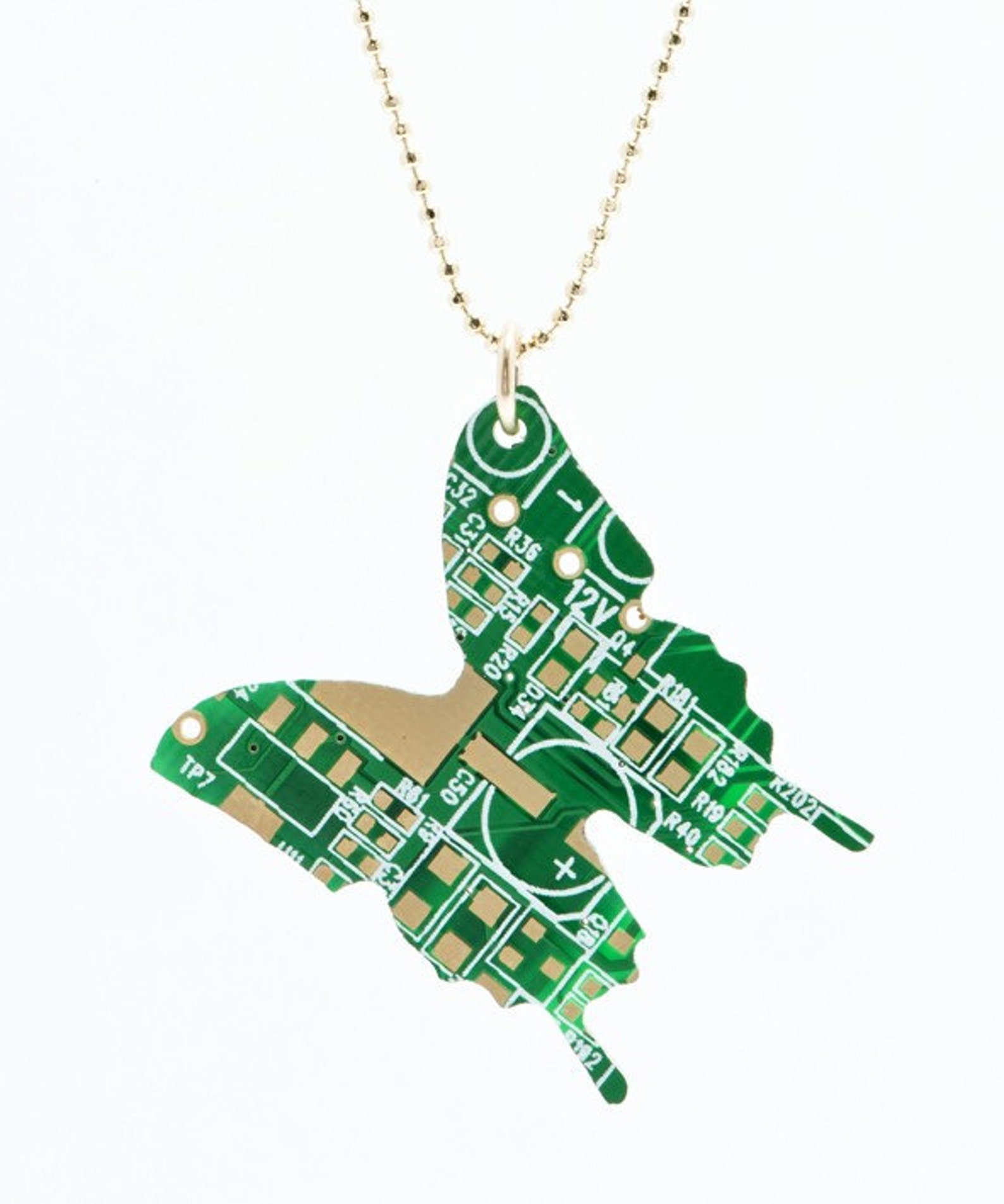 Computer Butterfly Necklace-geek Butterfly Necklace-pcb-for - Etsy