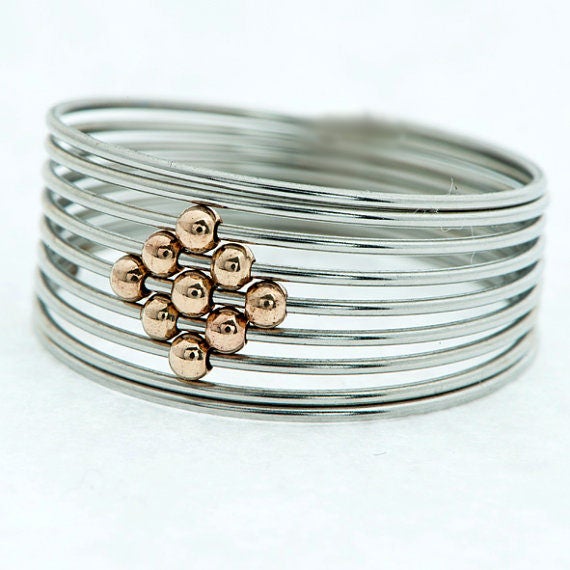 Star Kugelager-spring Ring-lines and Stars Ring industrial | Etsy