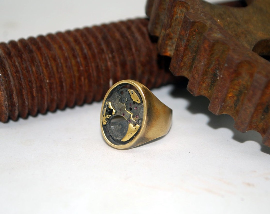 Ellipsis-steampunk-oval-elliptic-ecliptic-signet Ring-grange-rustic ...