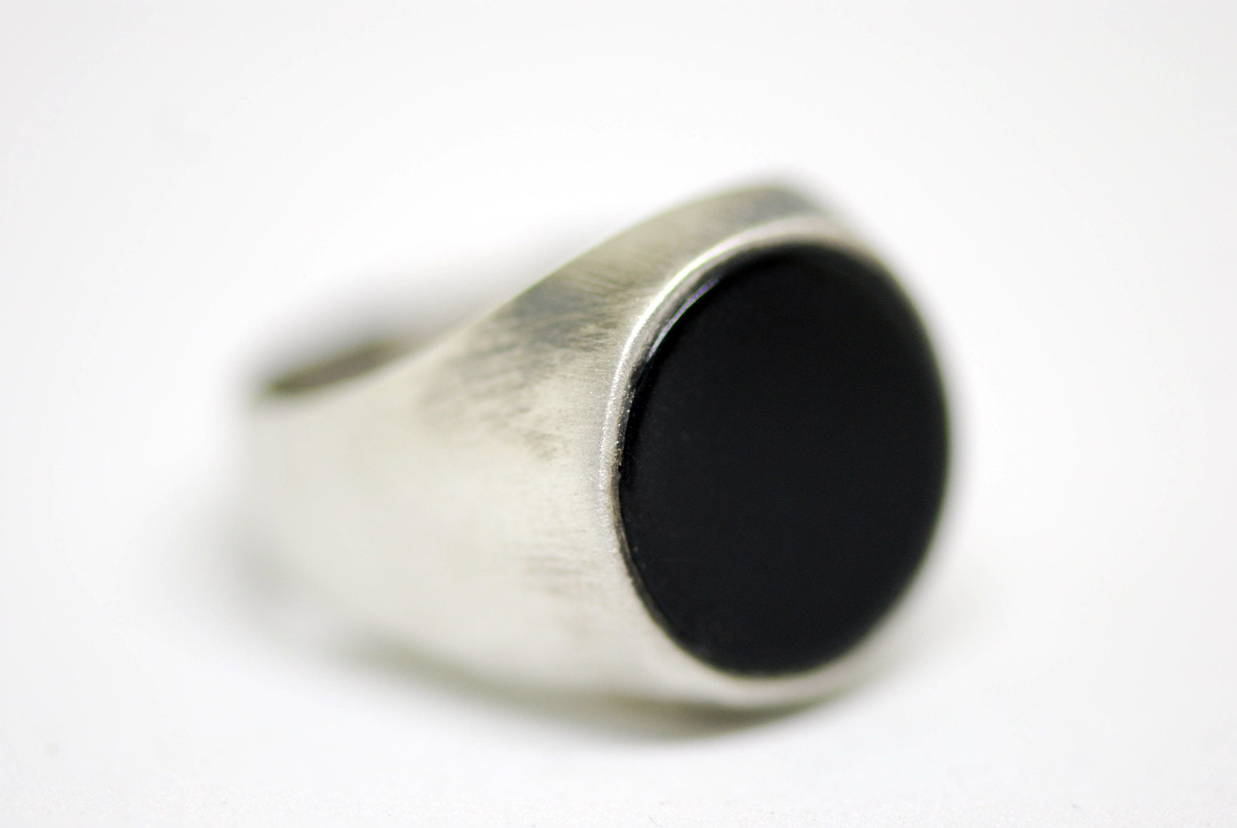 Round Onyx Ring-black Onyx Ring-onyx Ring-onyx Signet | Etsy