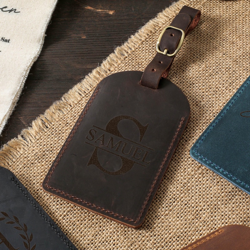 Leather Last Name Tag - Etsy