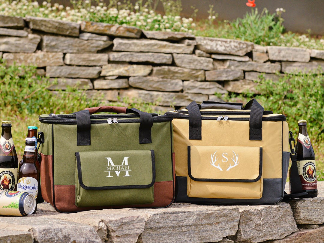 Personalized Embroidered Cooler Bag, Custom Groomsmen Gifts Beer Cooler ...