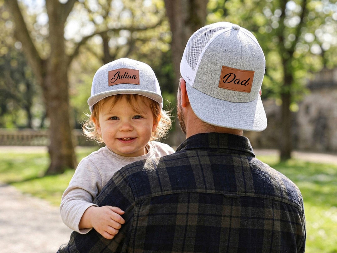 Personalized Father and Son Matching Hats, Dad and Baby Hats, Custom ...