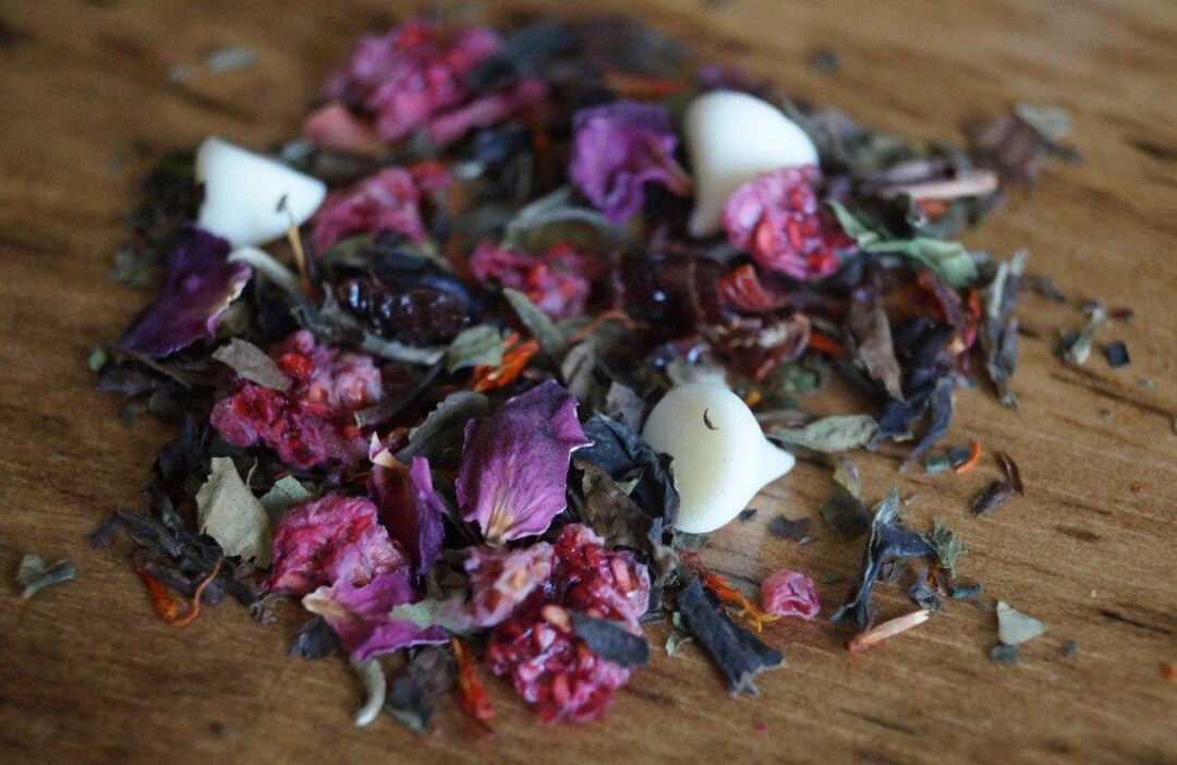 Raspberries and Cream Loose Leaf Tea- Fruity Tea, White Tea, Raspberry ...