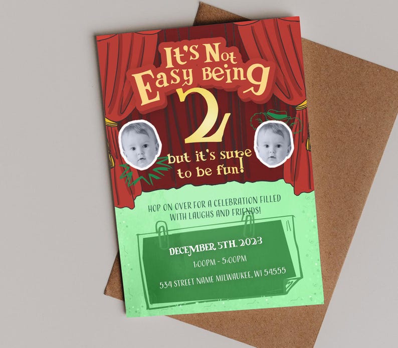 Puppet Show Birthday Invitation | Colorful Puppet-themed Party Invite ...