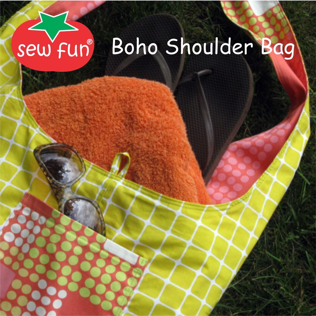 Boho Shoulder Bag Sew Fun® Sewing Pattern, PDF - Etsy