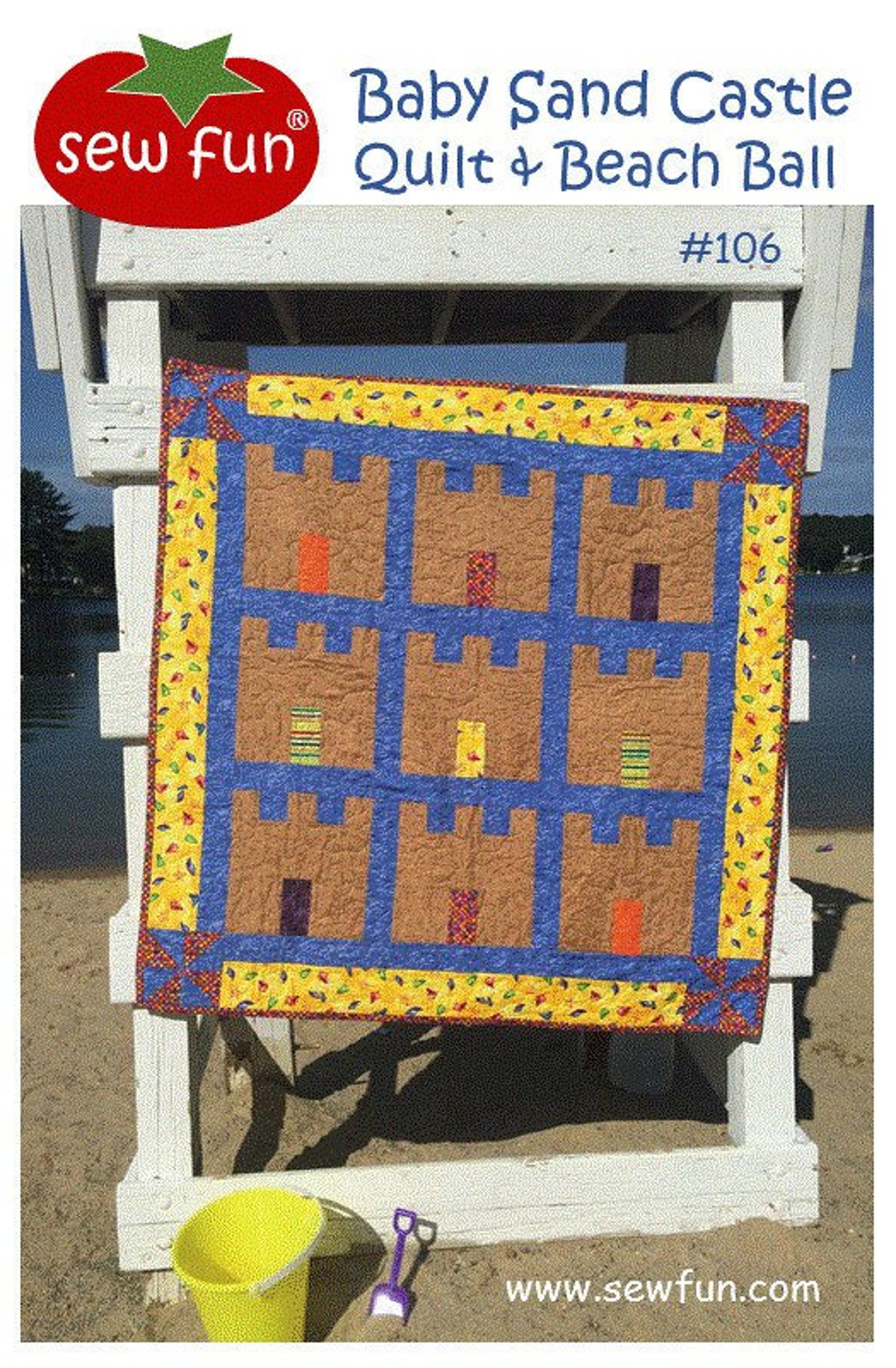 Baby Sand Castle Quilt & Quilted Beach Ball Quilt Sew Fun® - Etsy