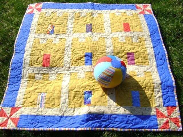 Baby Sand Castle Quilt & Quilted Beach Ball Quilt Sew Fun® - Etsy