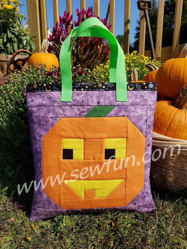 Jack O' Lantern Quilted Bag Trick-o-treat Tote Bag Sew Fun® Sewing ...