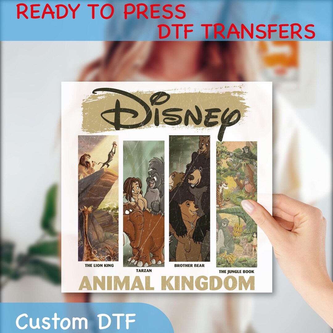 Vintage Animal Kingdom Ready to Press DTF, Safari Mode Tarzan Brother ...