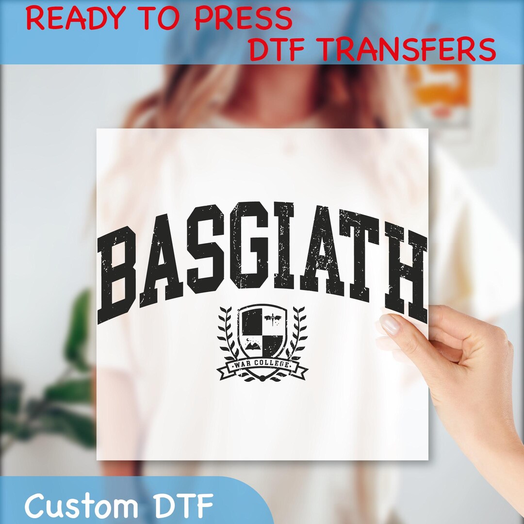 Basgiath Heat Press DTF Transfer, Fourth Wing Ready to Press DTF Heat ...