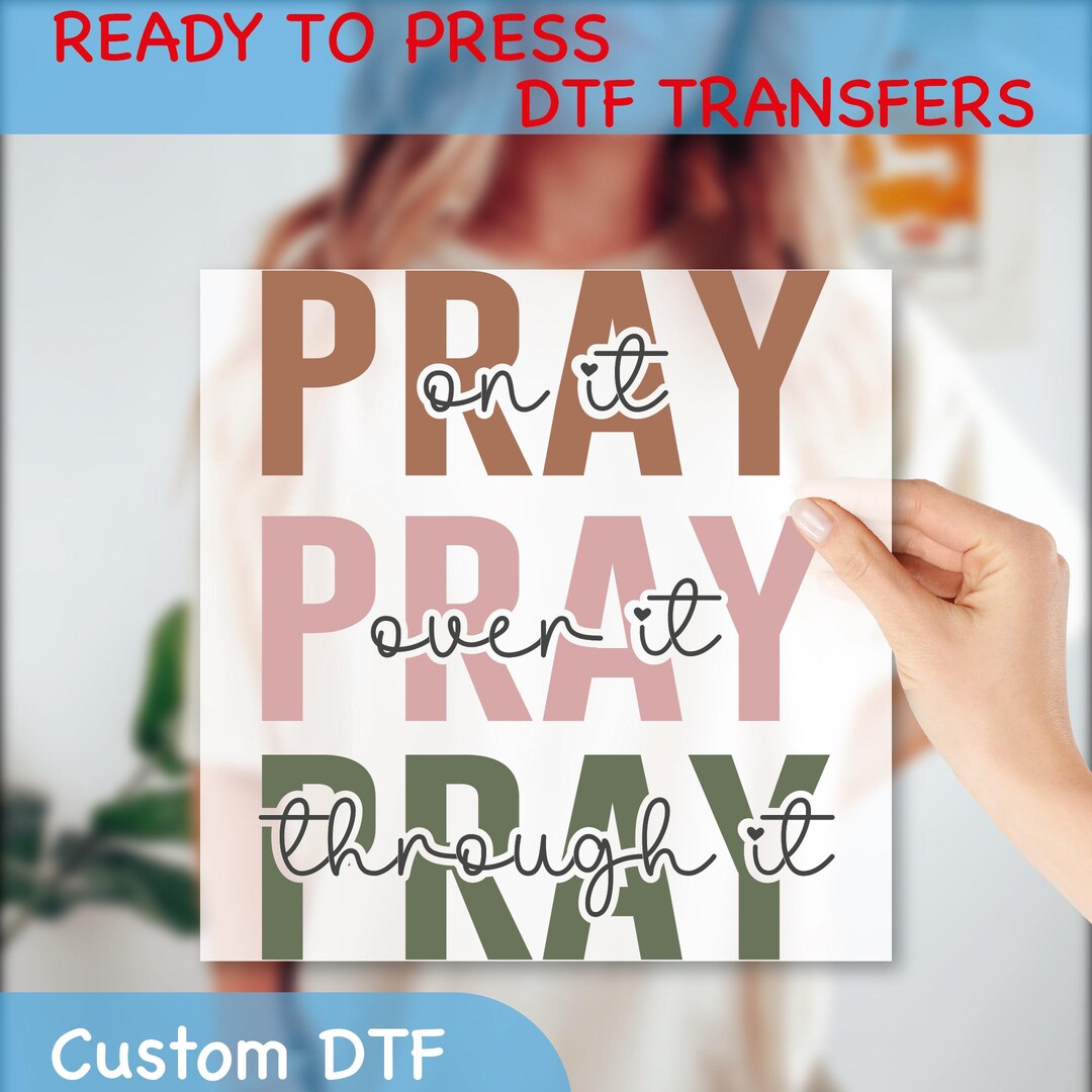 Pray Faith Christian DTF Transfers, Religious DTF Transfers, Christian ...
