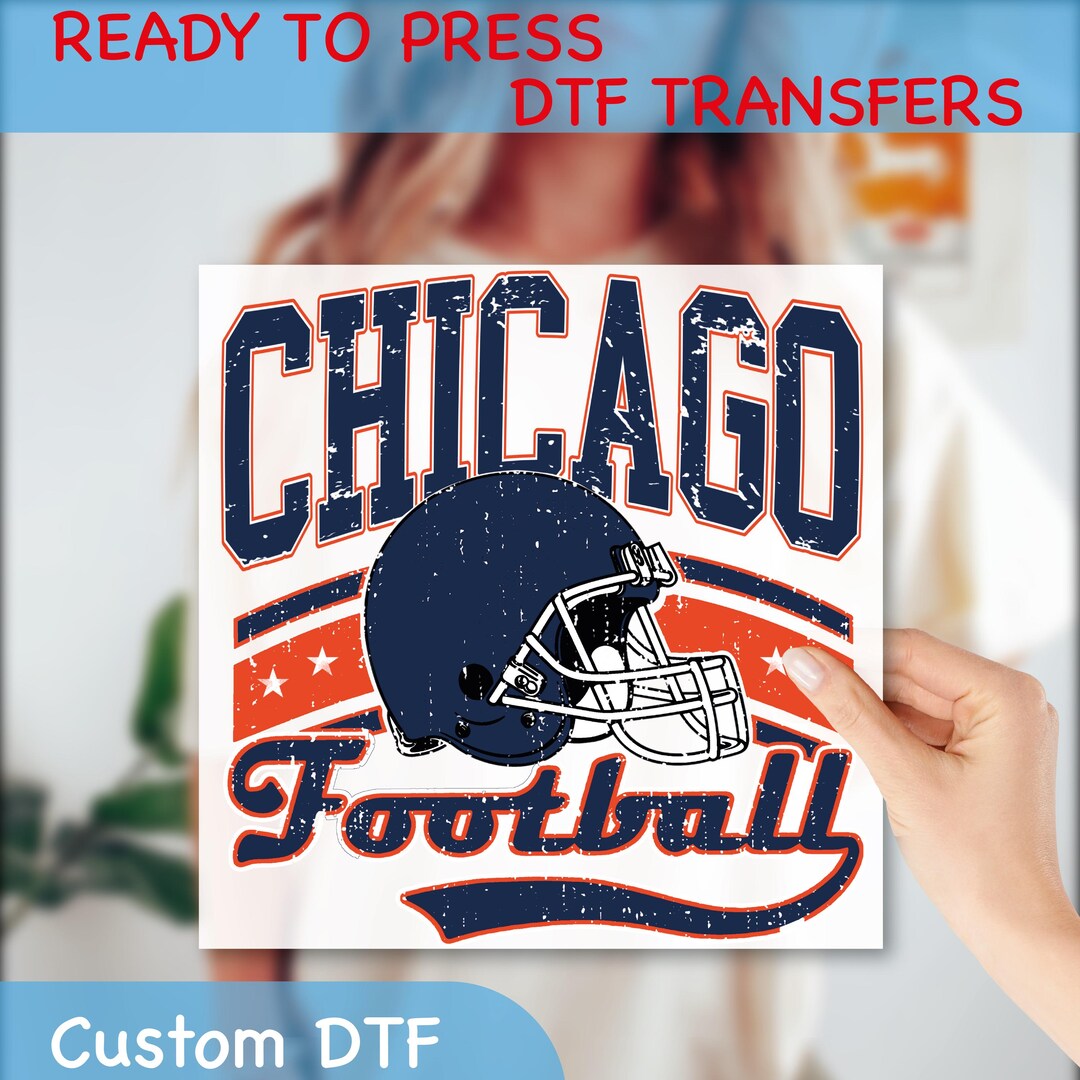 Vintage Chicago Ready to Press, Retro Chicago Football DTF Transfers ...