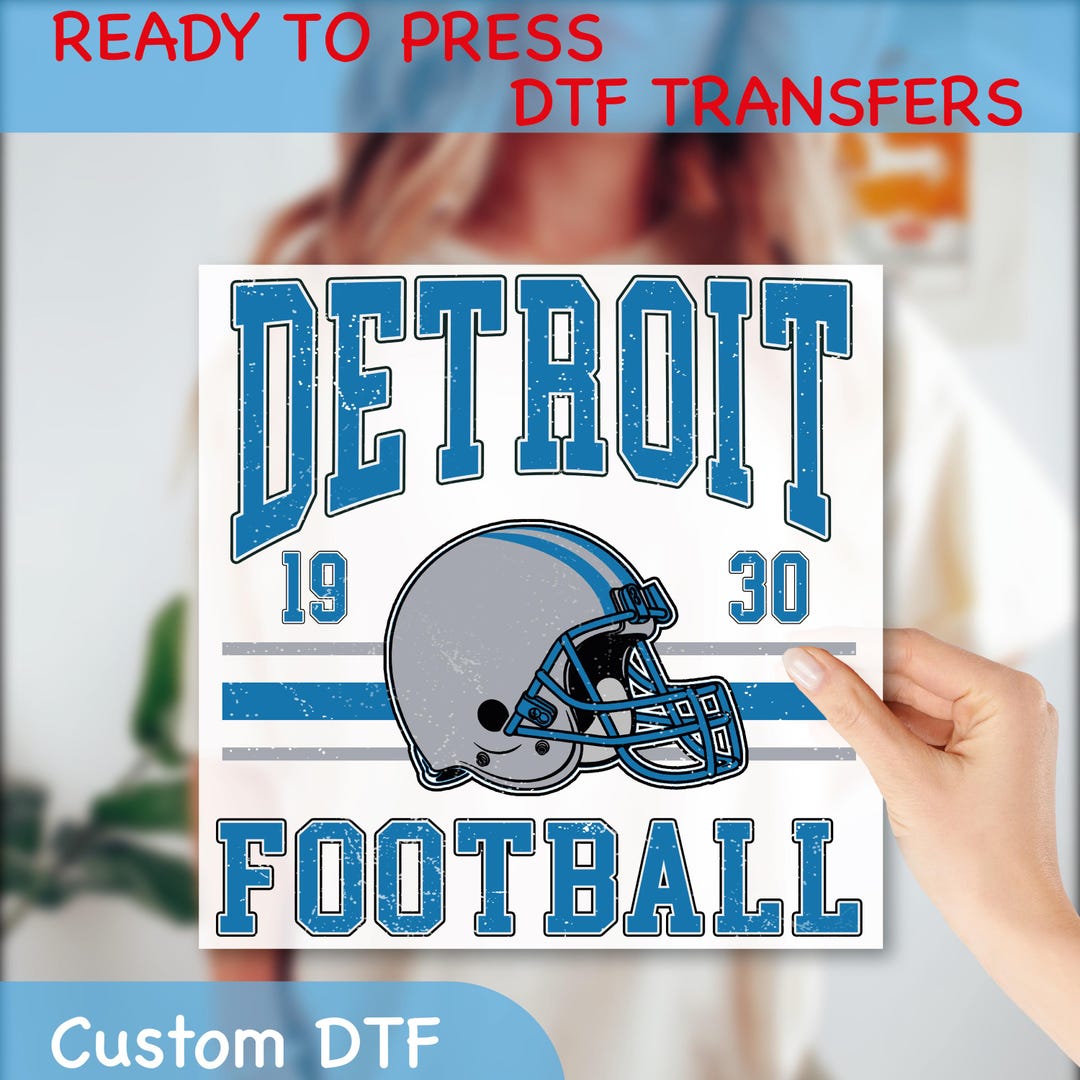 Vintage Detroit Football DTF Transfer, Retro Detroit Football 1930 ...