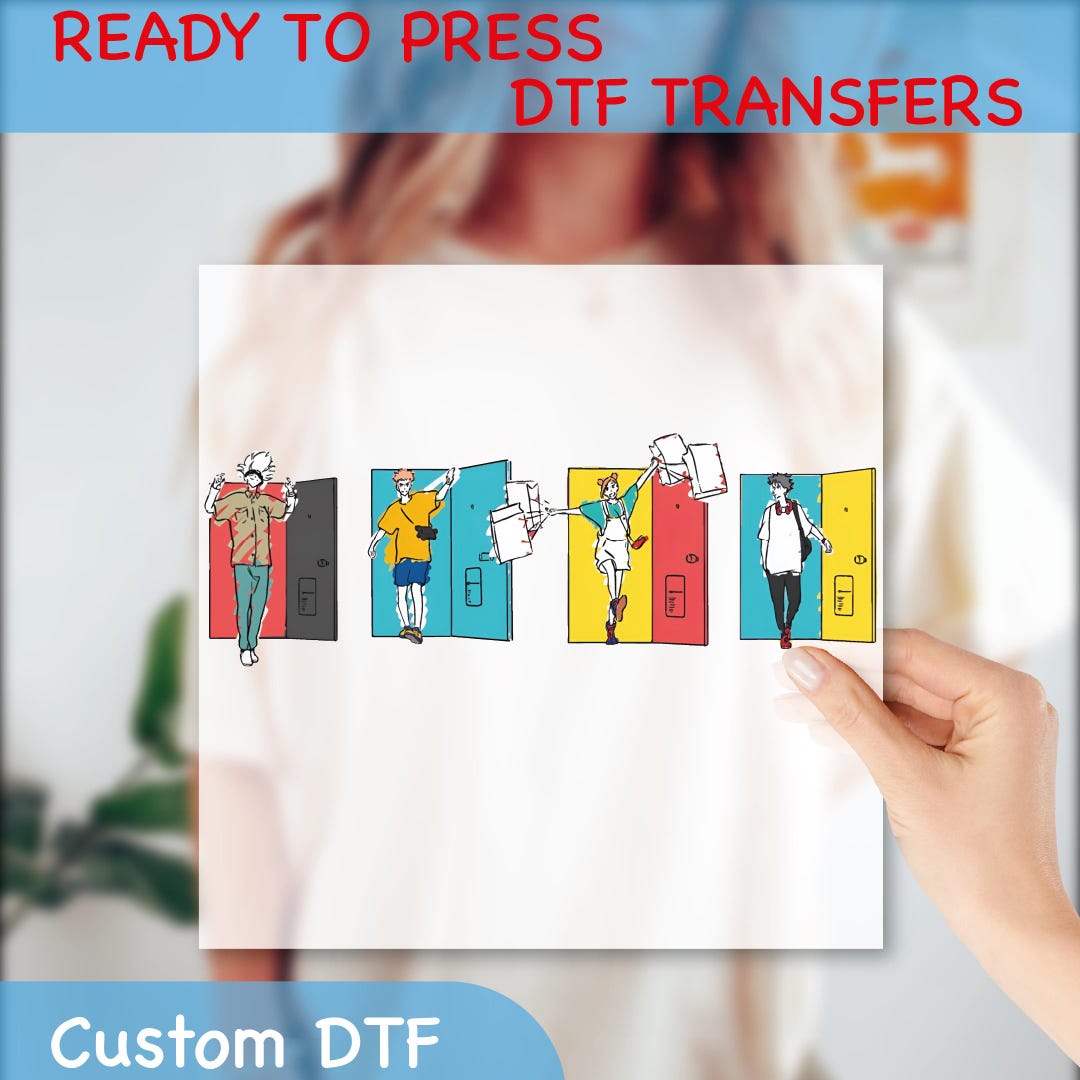 Anime Heat Transfer, Anime Lover DTF Transfer, Anime Gift Ready to ...