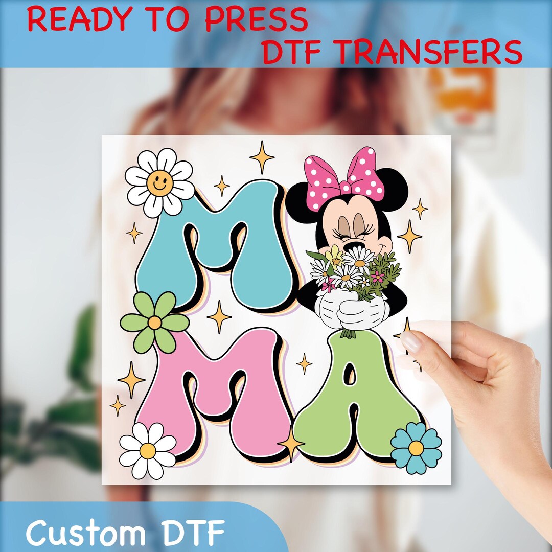 Disney Mama DTF Ready to Press, Minnie Mouse Mama DTF Print, Disney ...