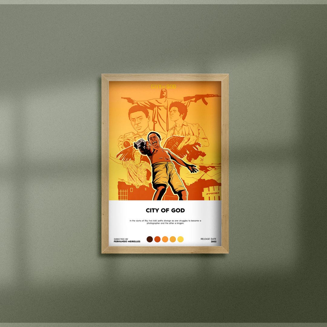 City of God Poster, City of God Print, City of God Wall Art, Movie ...