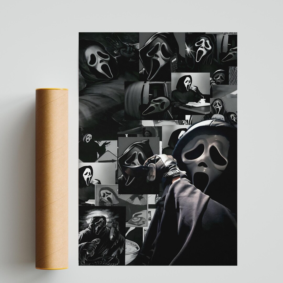 Scream Poster, Scream Print, Scream Wall Art, Halloween Artwork, Ghostface Art Print, Office ...