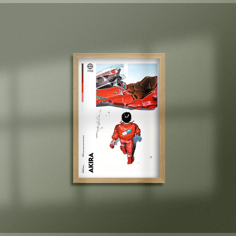 Akira Poster, Akira Print, Akira Wall Art , Vintage Retro Art, Poster ...