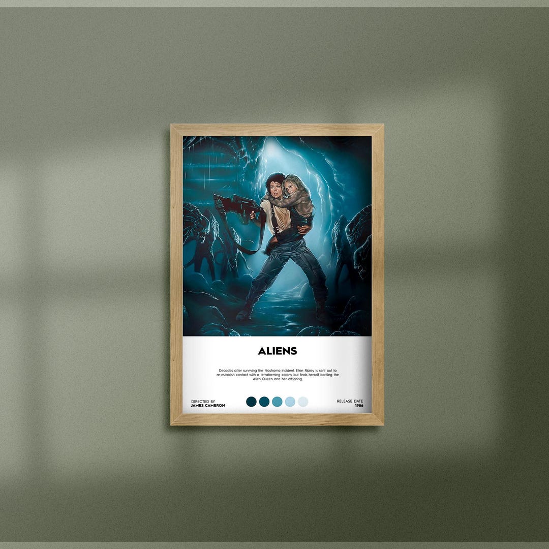 Aliens Poster, Aliens Print, Aliens Wall Art , Vintage Retro Art ...