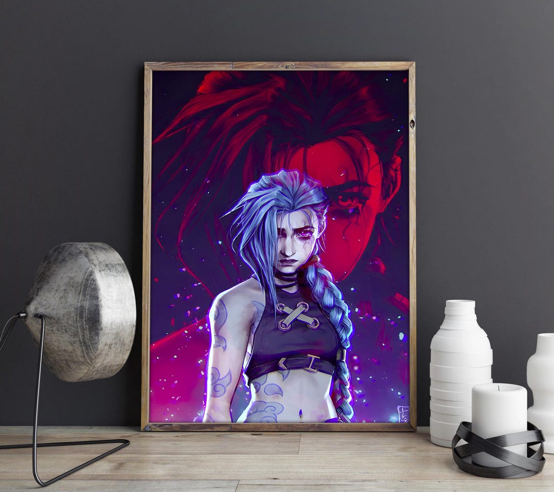 Arcane Poster, League of Legends Poster, Jinx Anime Poster, Arcane Wall ...